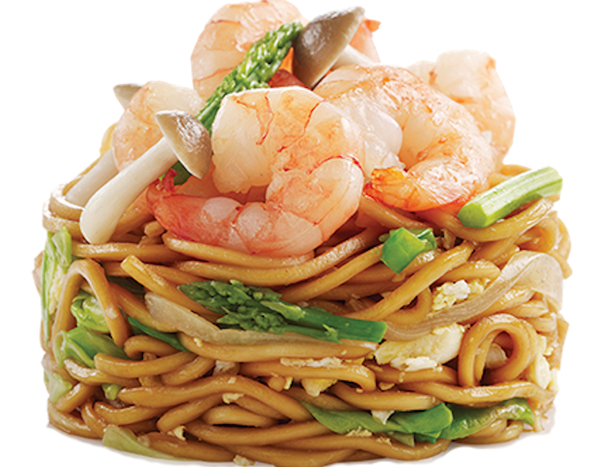 WOK HEY - OUR WOK - Fresh Ramen with Seasoned Prawns, Asparagus ...